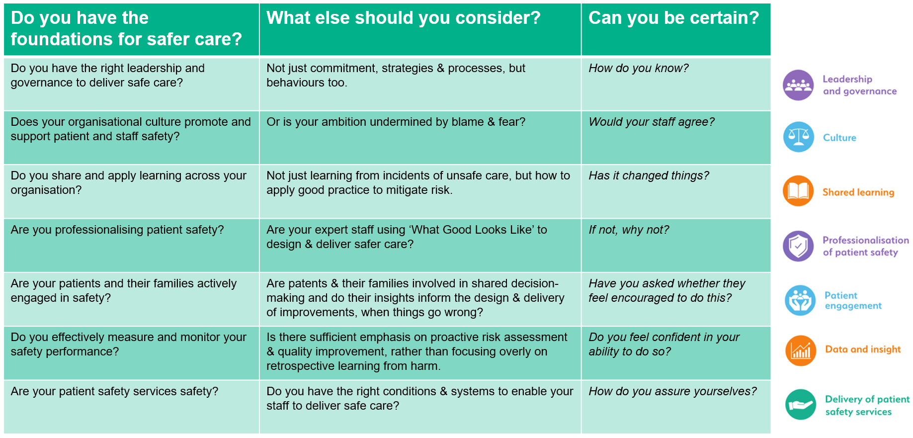 ‘What Good Looks Like’: supporting products & services - Patient Safety ...